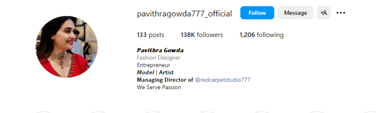 Pavithra Gowda Biography; Career, Personal Life, And Recent Controversies